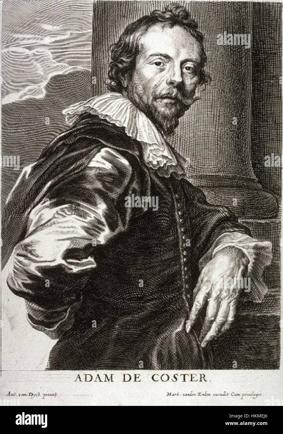 A print of Adam de Coster by Pieter de Jode, based on an original ...