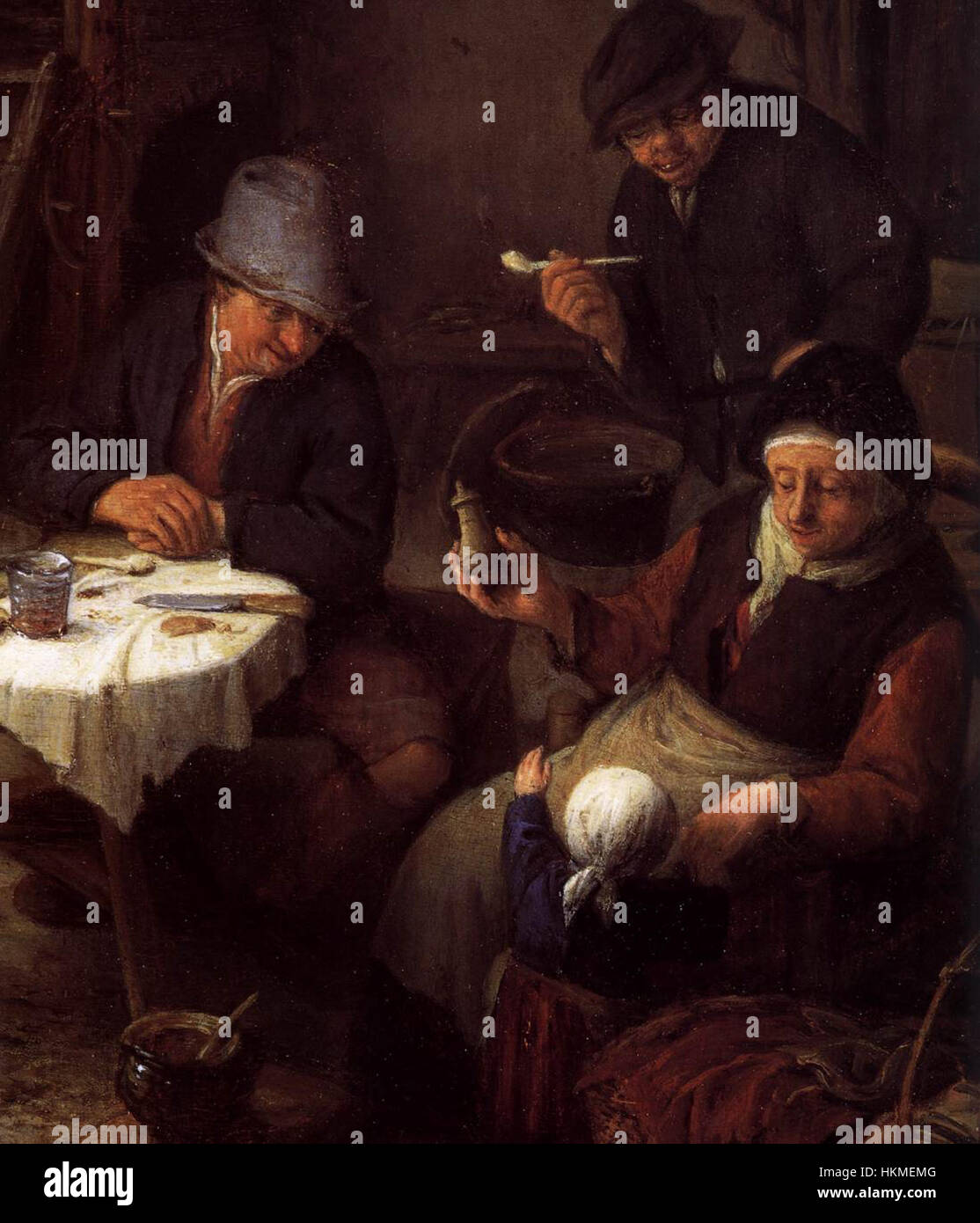Interior with a peasant family hi-res stock photography and images - Alamy