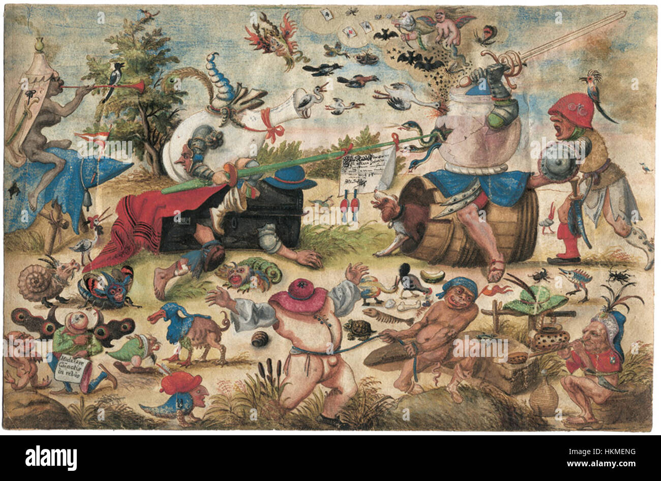 The painting titled 'Allegorie auf Kaiser Rudolf II' is an allegorical ...