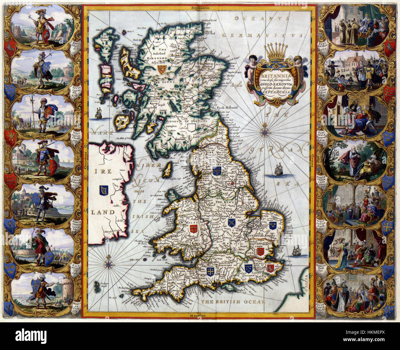 Map of england 9th century hi-res stock photography and images - Alamy