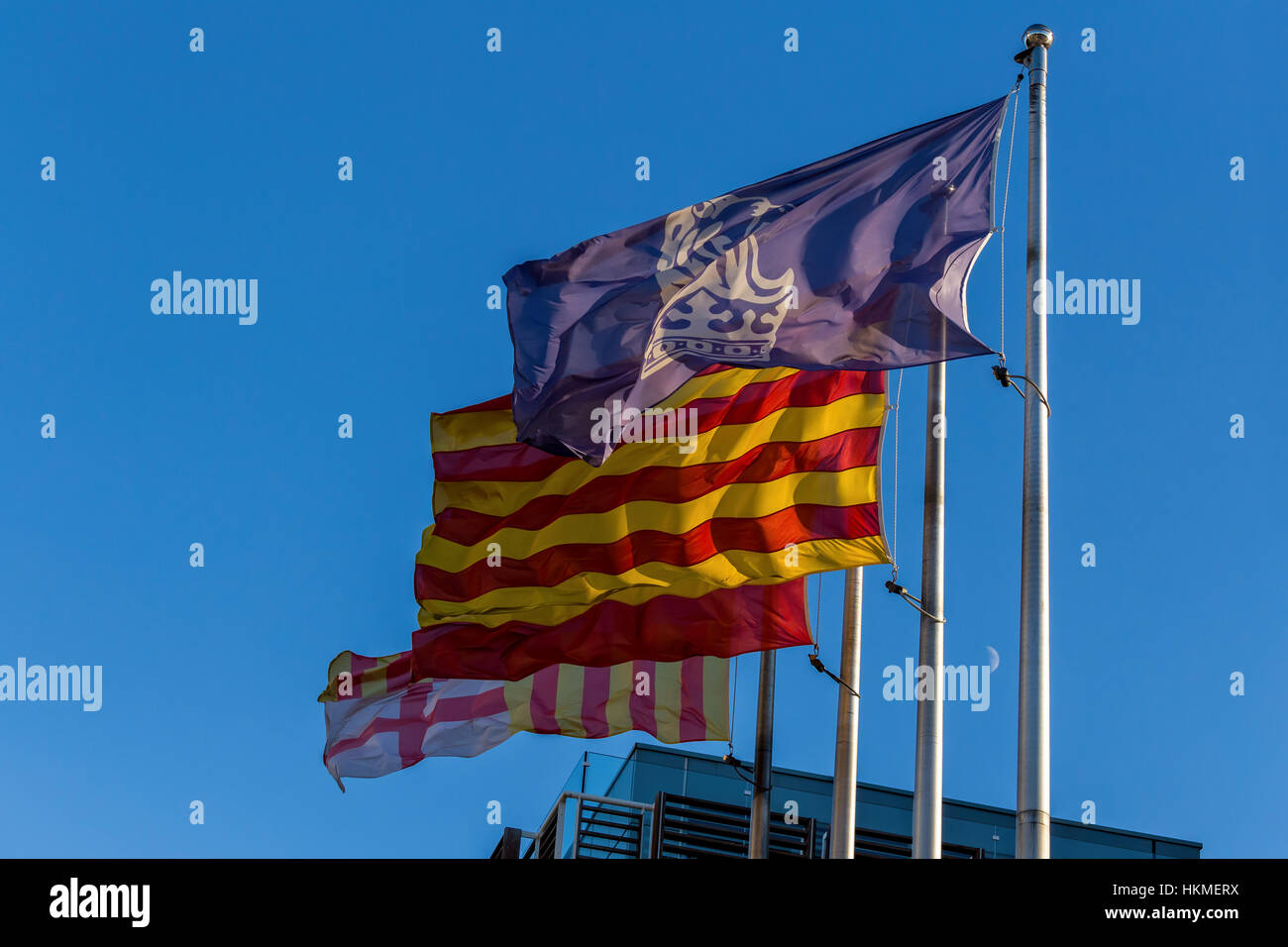 Flags in wind spain hi-res stock photography and images - Alamy