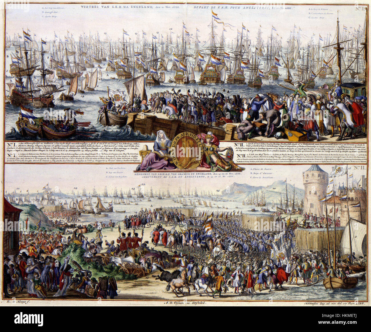 This painting by Atlas Van der Hagen depicts the departure of His Royal ...