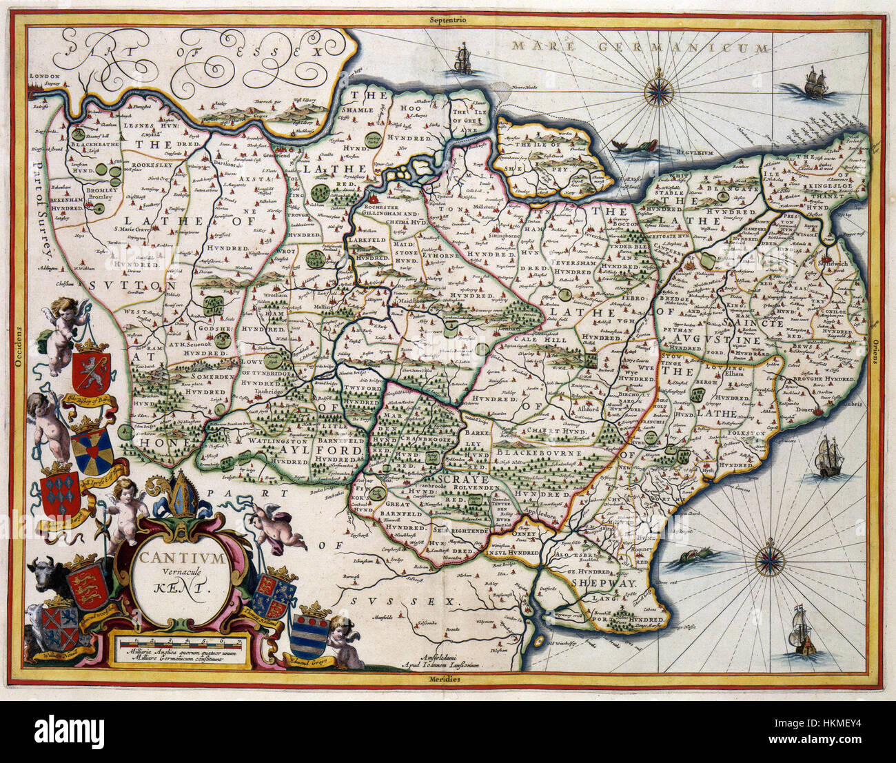 Kent map hi-res stock photography and images - Alamy