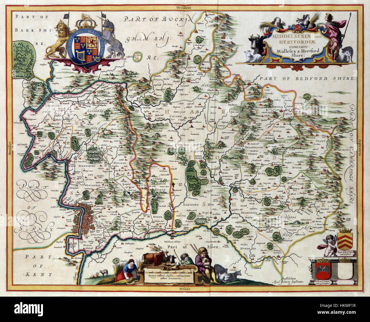 This map, part of the Atlas Van der Hagen, depicts the counties of ...
