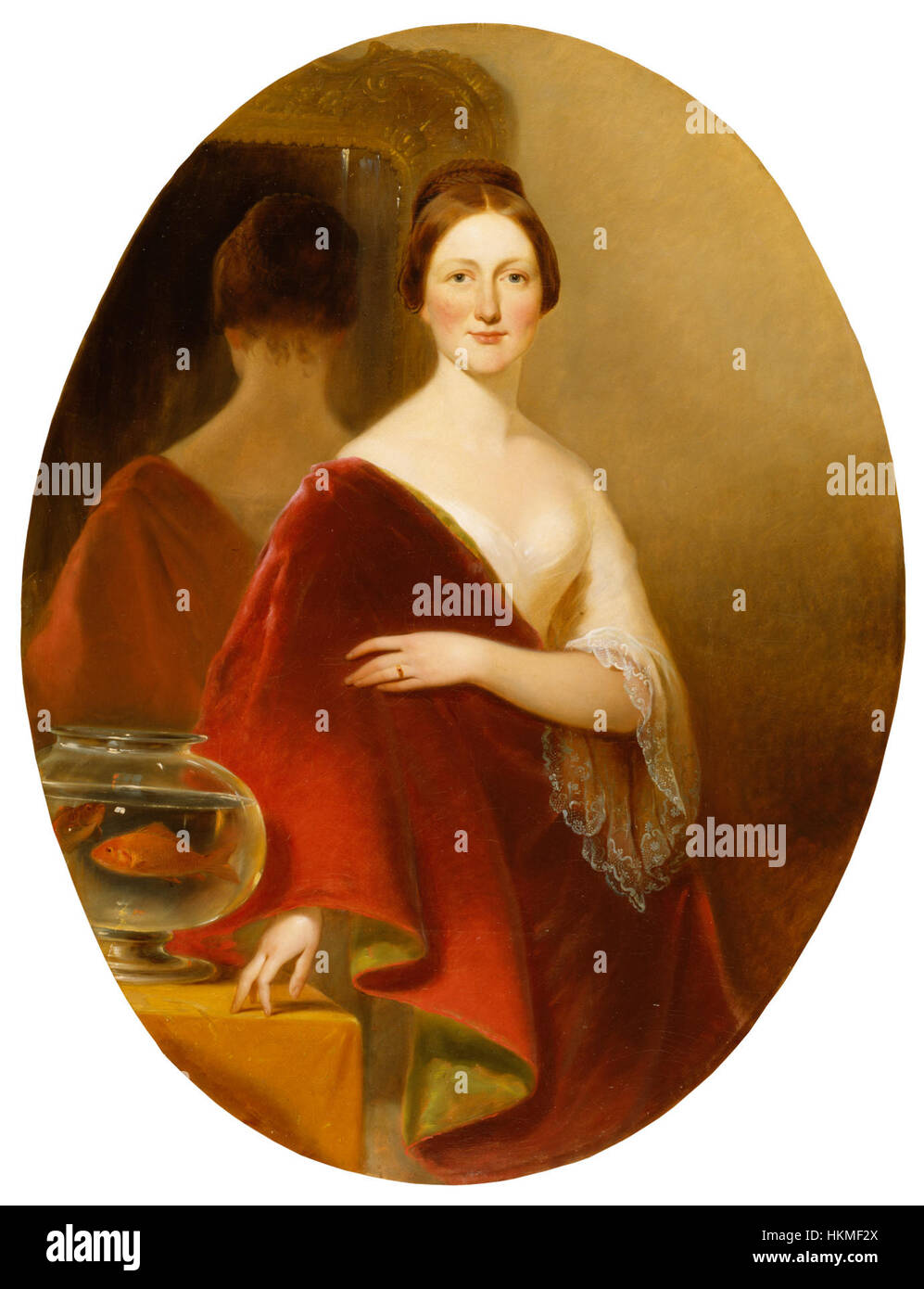 This portrait by Alfred Jacob Miller depicts Mrs. Decatur Howard Miller ...