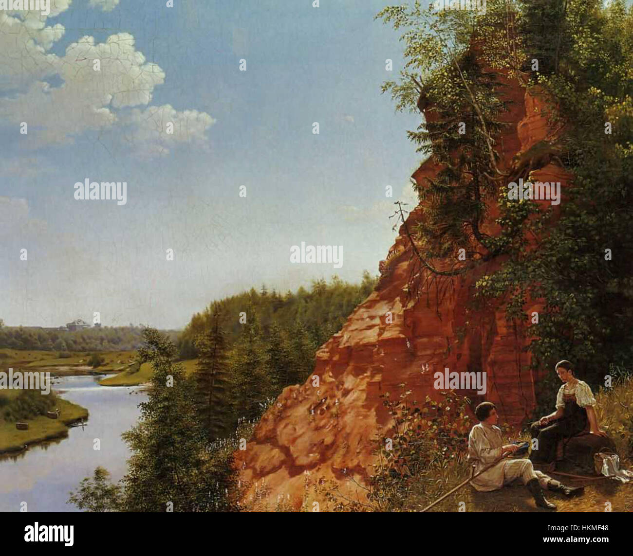 Alexey Tyranov's 1827 painting 'View of the River Tosno' depicts a ...