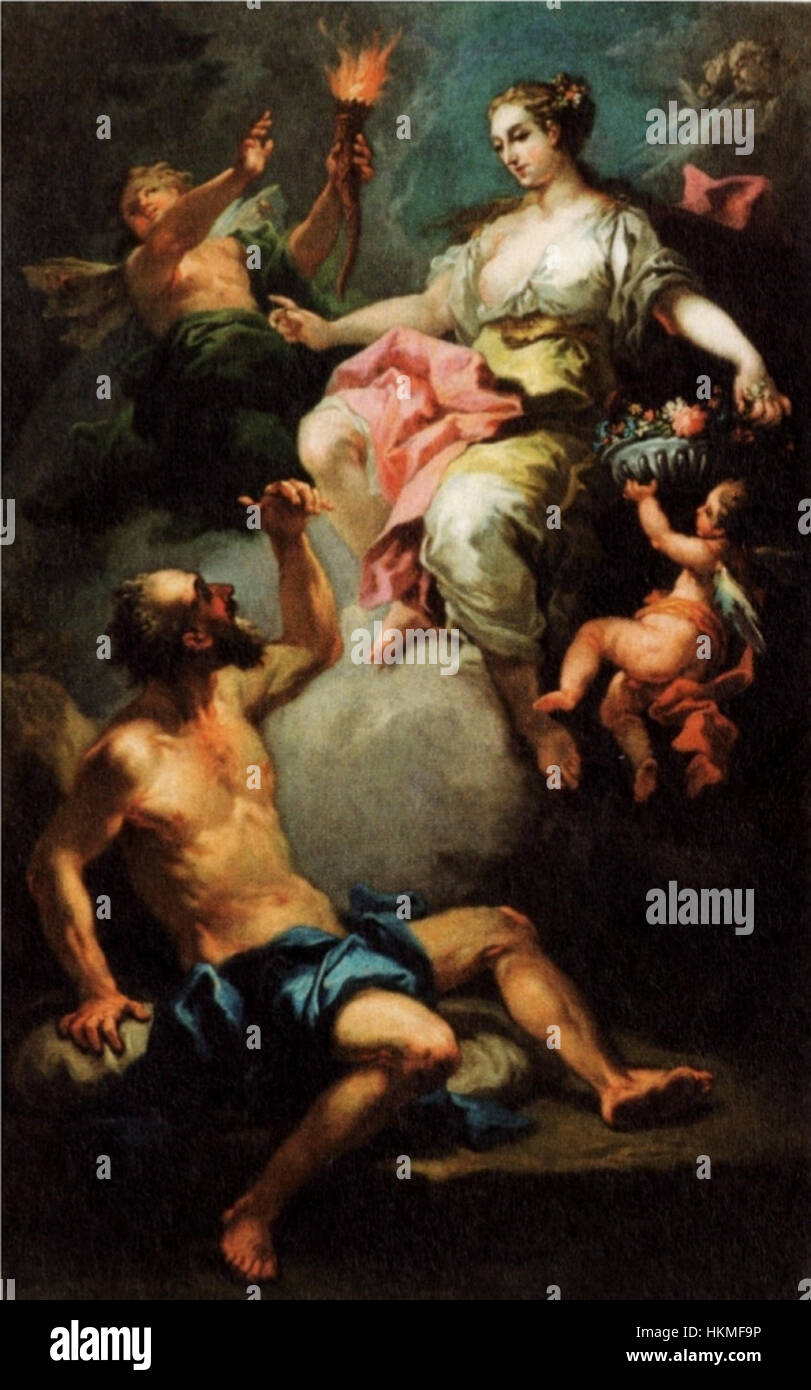 'Aurora weckt Morpheus' by an unknown artist portrays the mythical ...