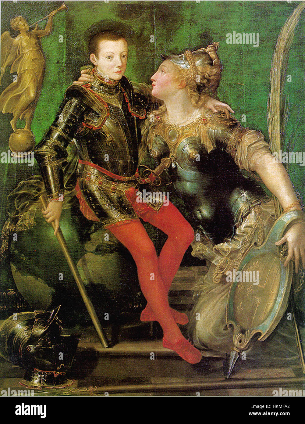 This artwork depicts a portrait of Alessandro Farnese, a key figure in ...