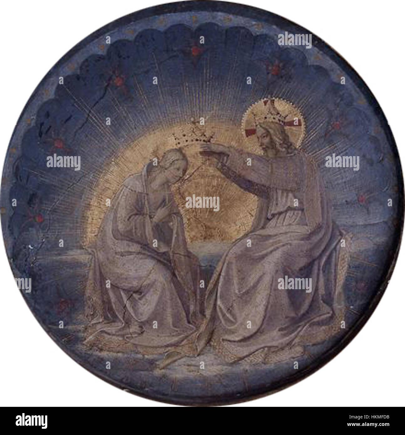 This painting by Fra Angelico, titled 'Tondo con Incoronazione della ...