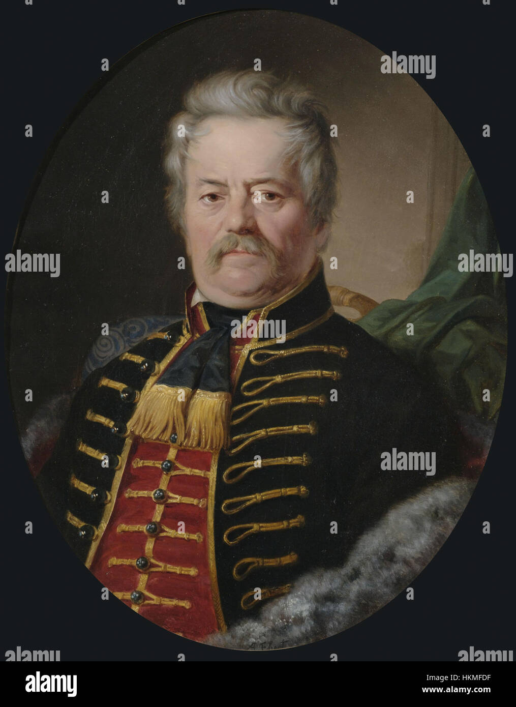 This 19th-century painting by Anton Ebert depicts a distinguished ...