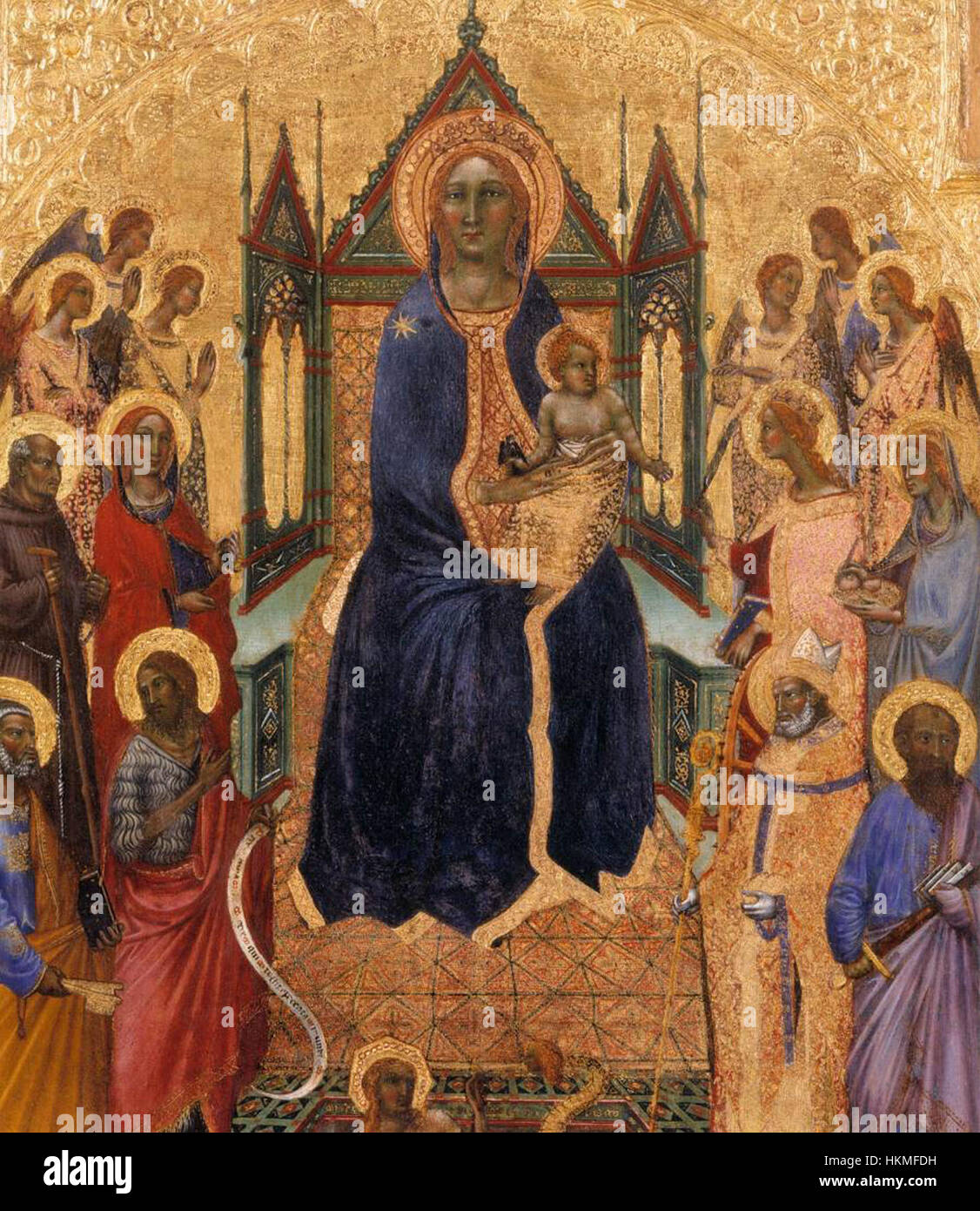 This detailed section of Angelo Puccinelli's painting 'Virgin and Child ...