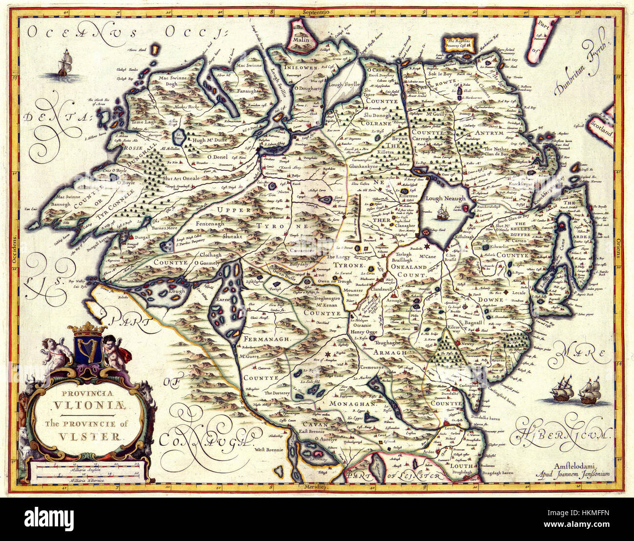 Map of ulster 17th century hi-res stock photography and images - Alamy