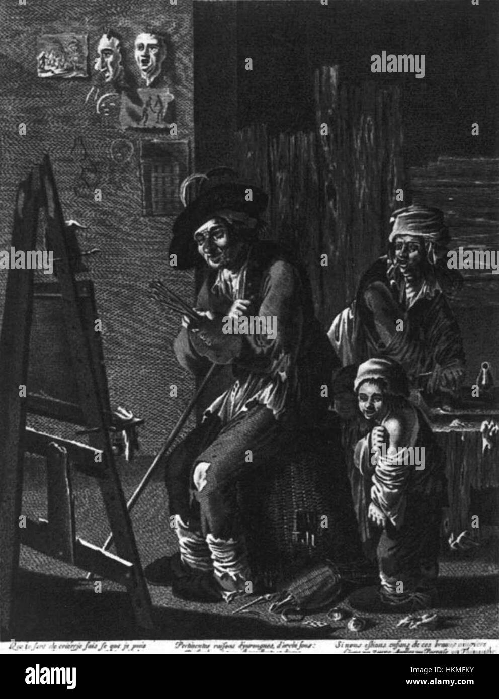 Andries Bothâ€™s 'The Poor Painter in His Studio' depicts an artist in ...