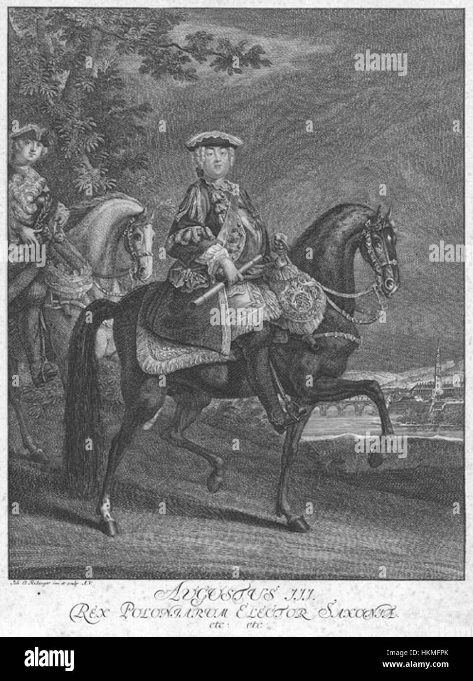 This painting of August III of Poland on horseback captures the Polish ...
