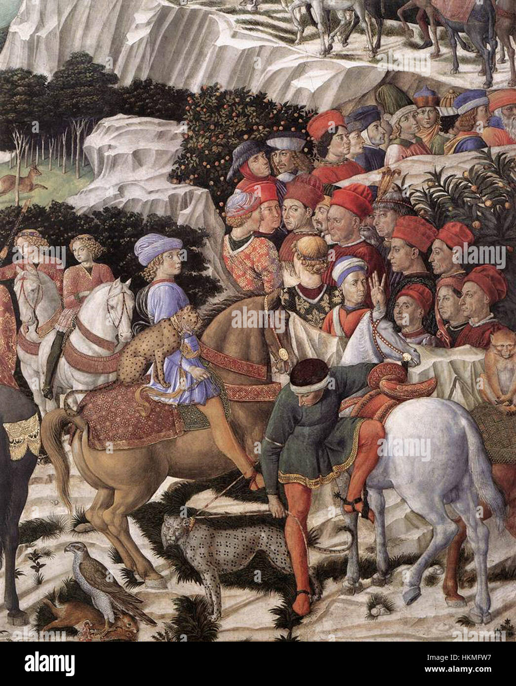 Benozzo Gozzoli’s 'Procession of the Oldest King' captures a detail of ...