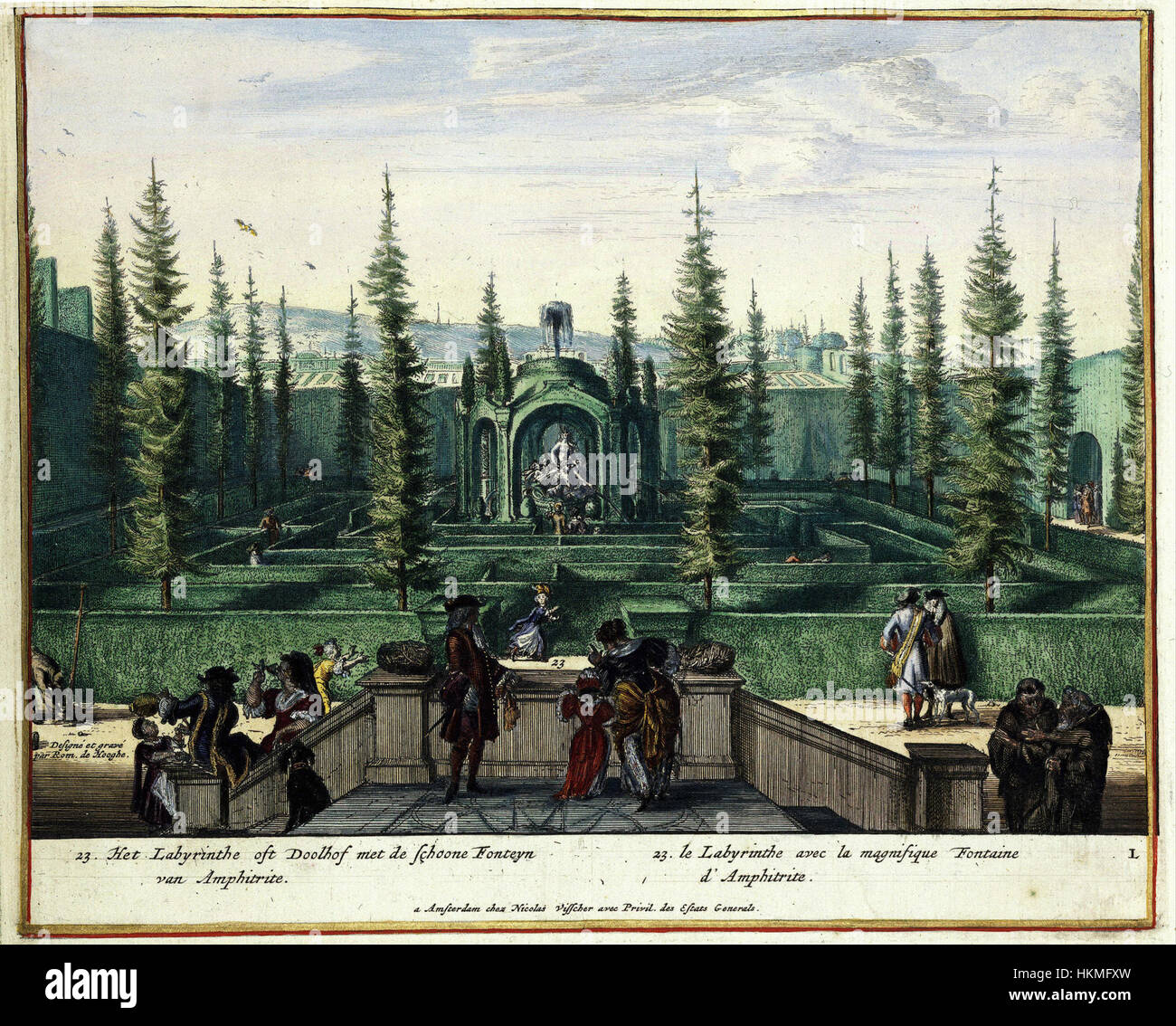 This artwork, *Het labyrinthe oft doolhof met de schoone fonteyn van ...