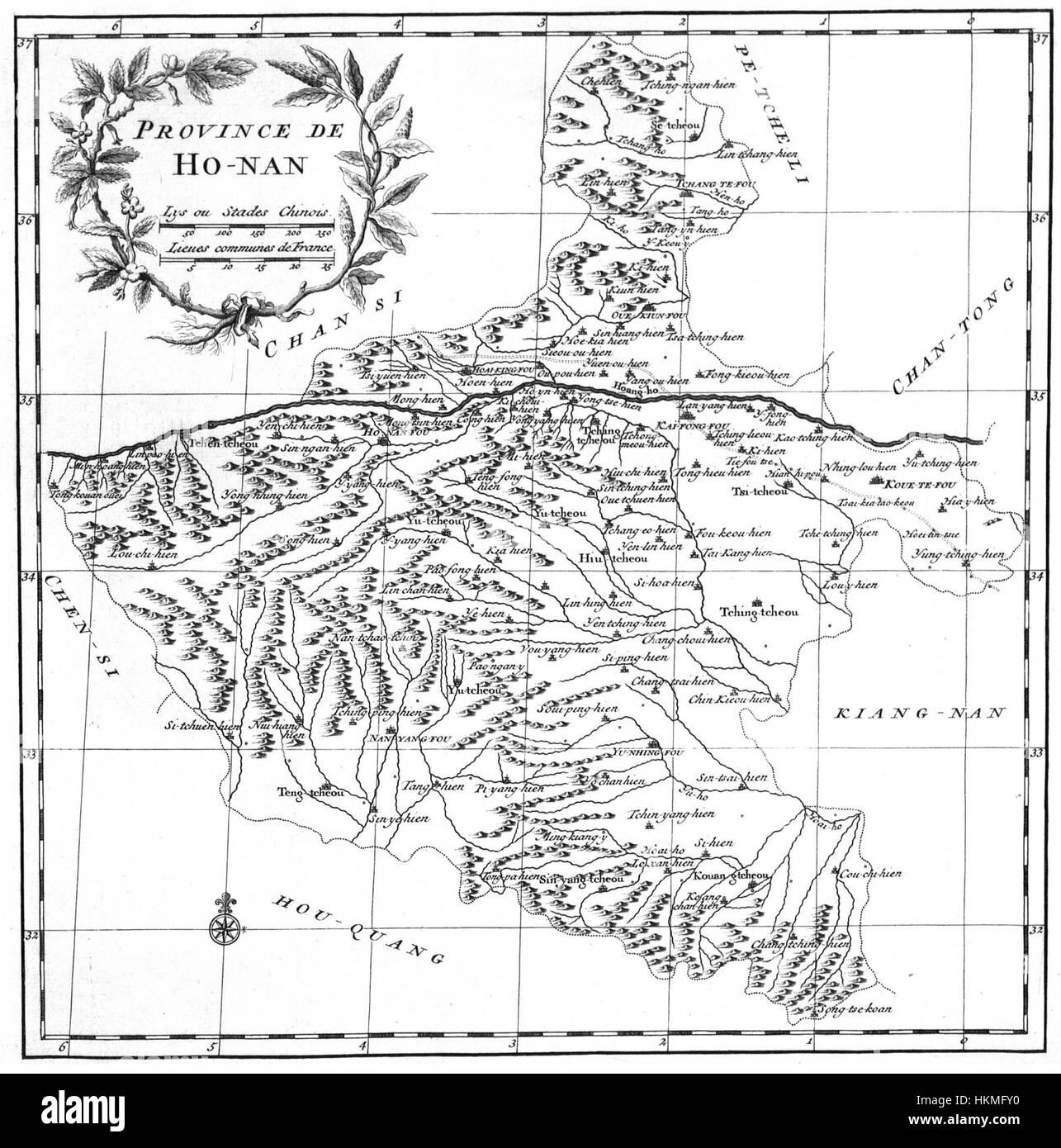 Anville's 'Nouvel atlas de la Chine' presents a map of the Hunan region ...