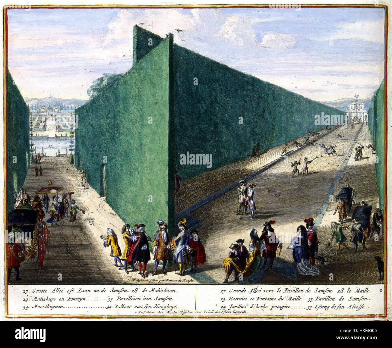 This artwork by Atlas Van der Hagen illustrates the pavilion of Samson ...