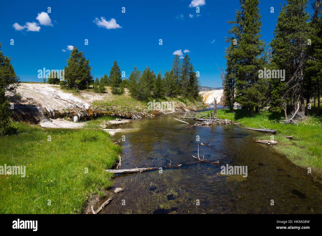 Geyser Hill, Upper Geyser Basin, Yellowstone National Park, Wyoming ...