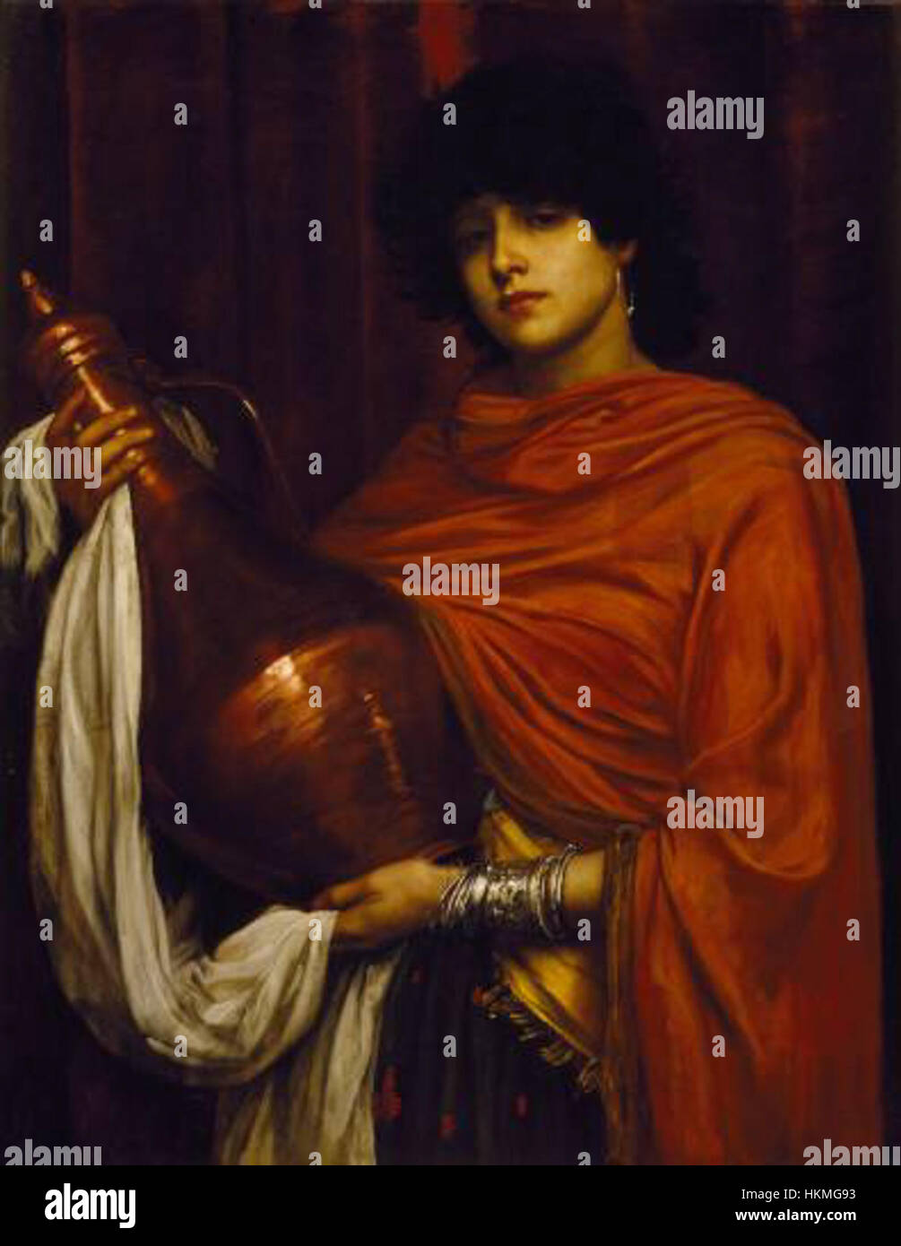 'Ayesha' by Valentine Cameron Prinsep is a striking painting that portrays an Eastern-inspired ...