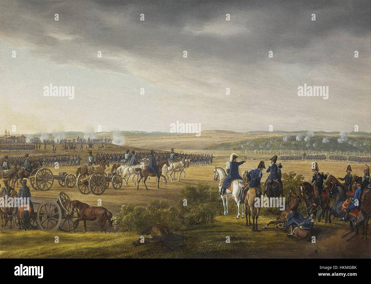 The painting depicts the Battle of Moscow, which took place on ...