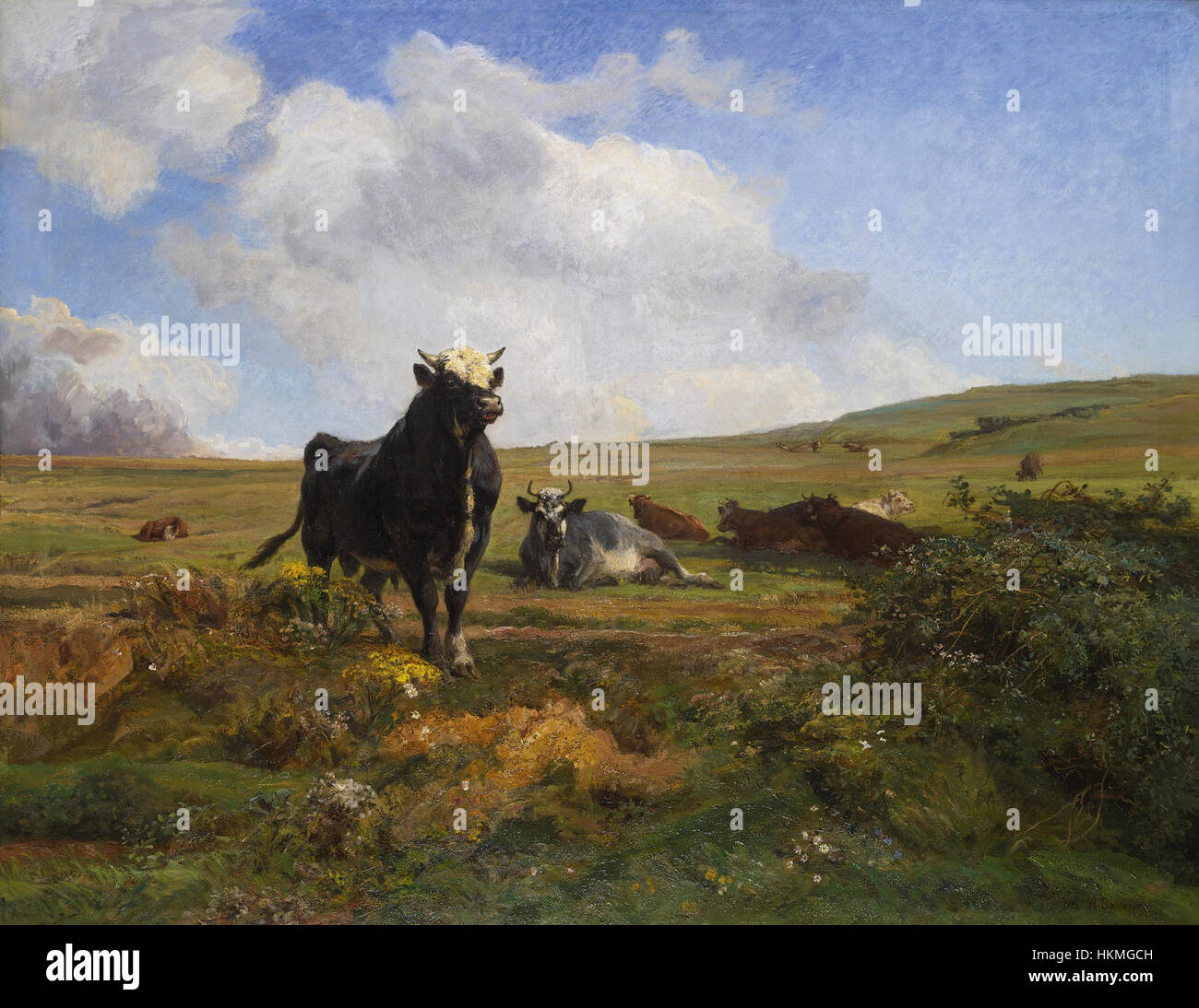 *Chef de la Harde* by Auguste Bonheur depicts a French hunting scene ...