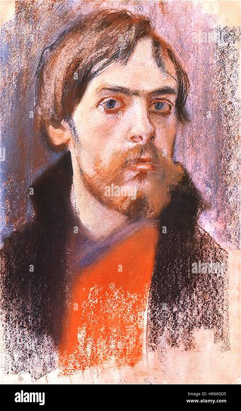 'Autoportret 1895' is a self-portrait from the year 1895, showcasing ...