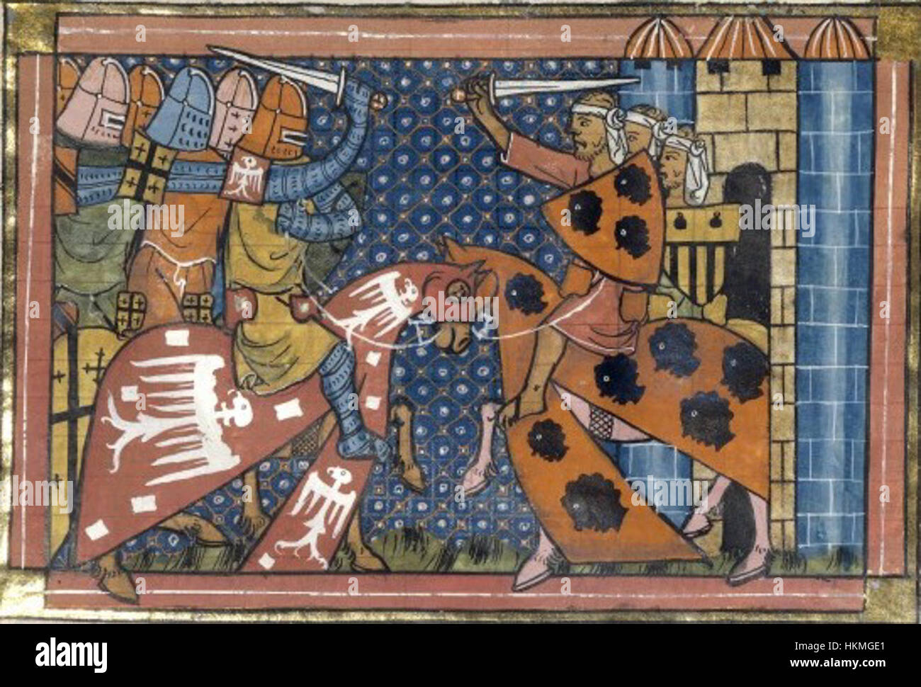 This painting depicts the Battle of Edessa, fought in 1146, during the ...