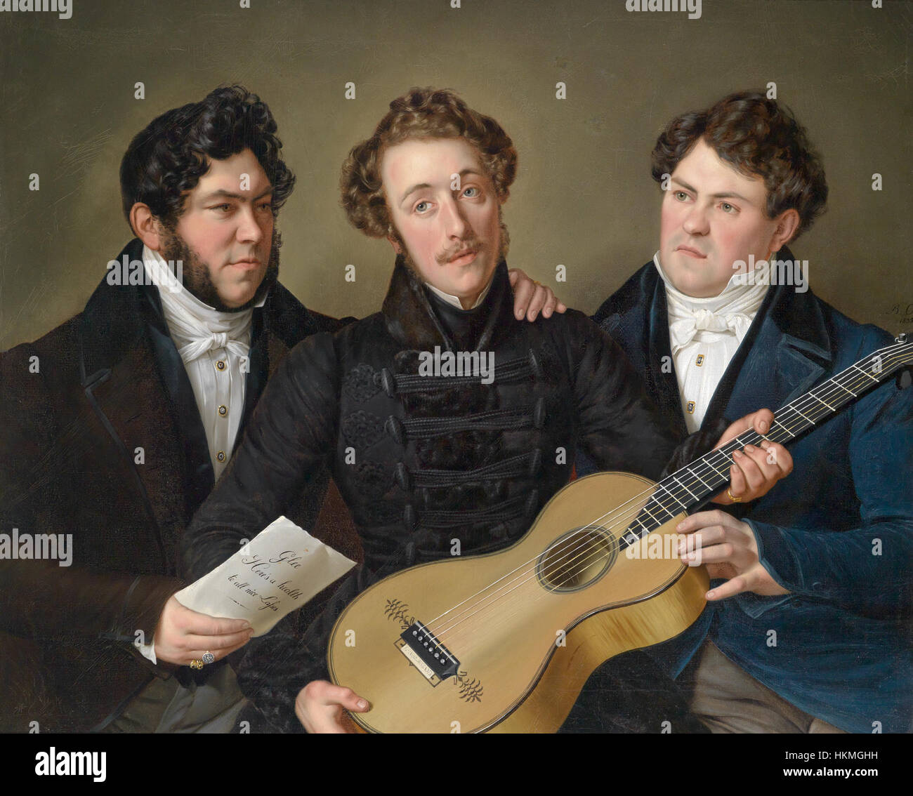 Benjamin Heinrich Orthâ€™s 'Drei Freunde' (Three Friends) depicts three ...
