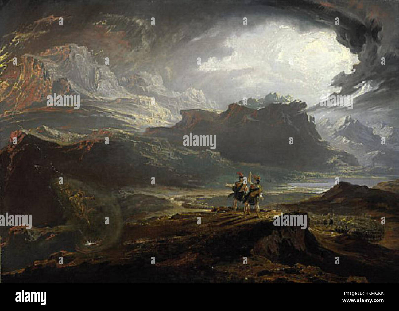 John Martin's 'Battle of Dunsinane' depicts a dramatic scene from ...