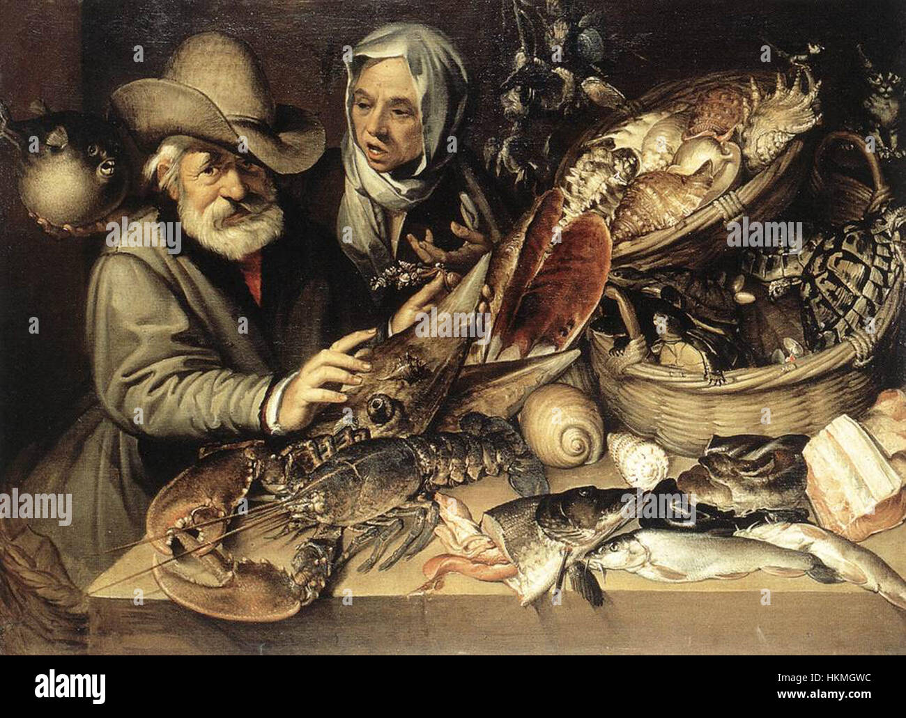 'The Fishmonger's Shop' by Bartolomeo Passerotti is an iconic painting ...