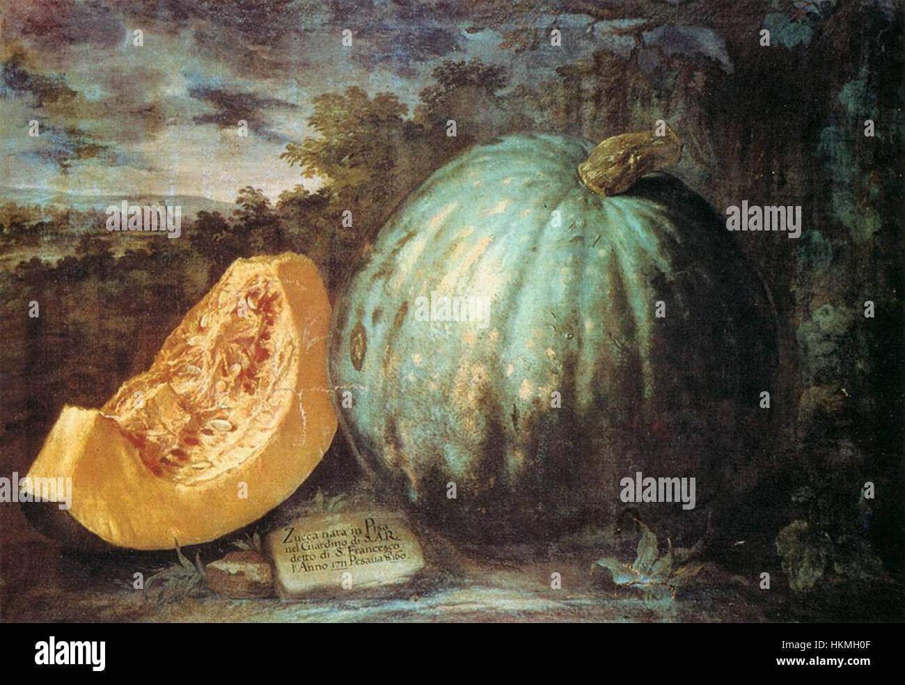Bartolomeo Bimbi’s painting ‘The Pumpkin’ represents a historical work ...