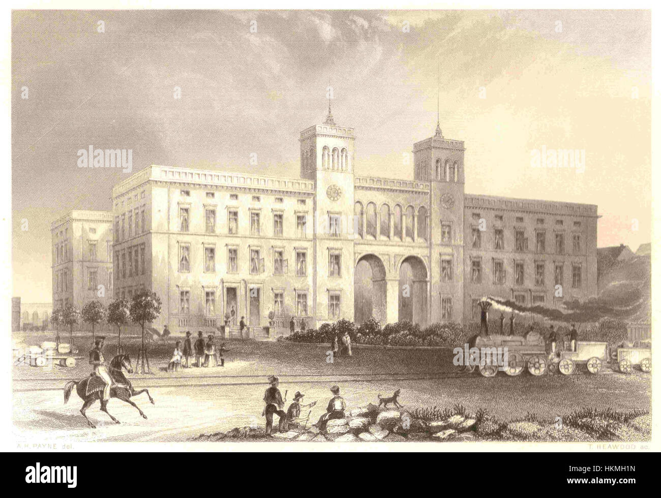 This historical photograph of the Berlin Hamburger Bahnhof from around ...