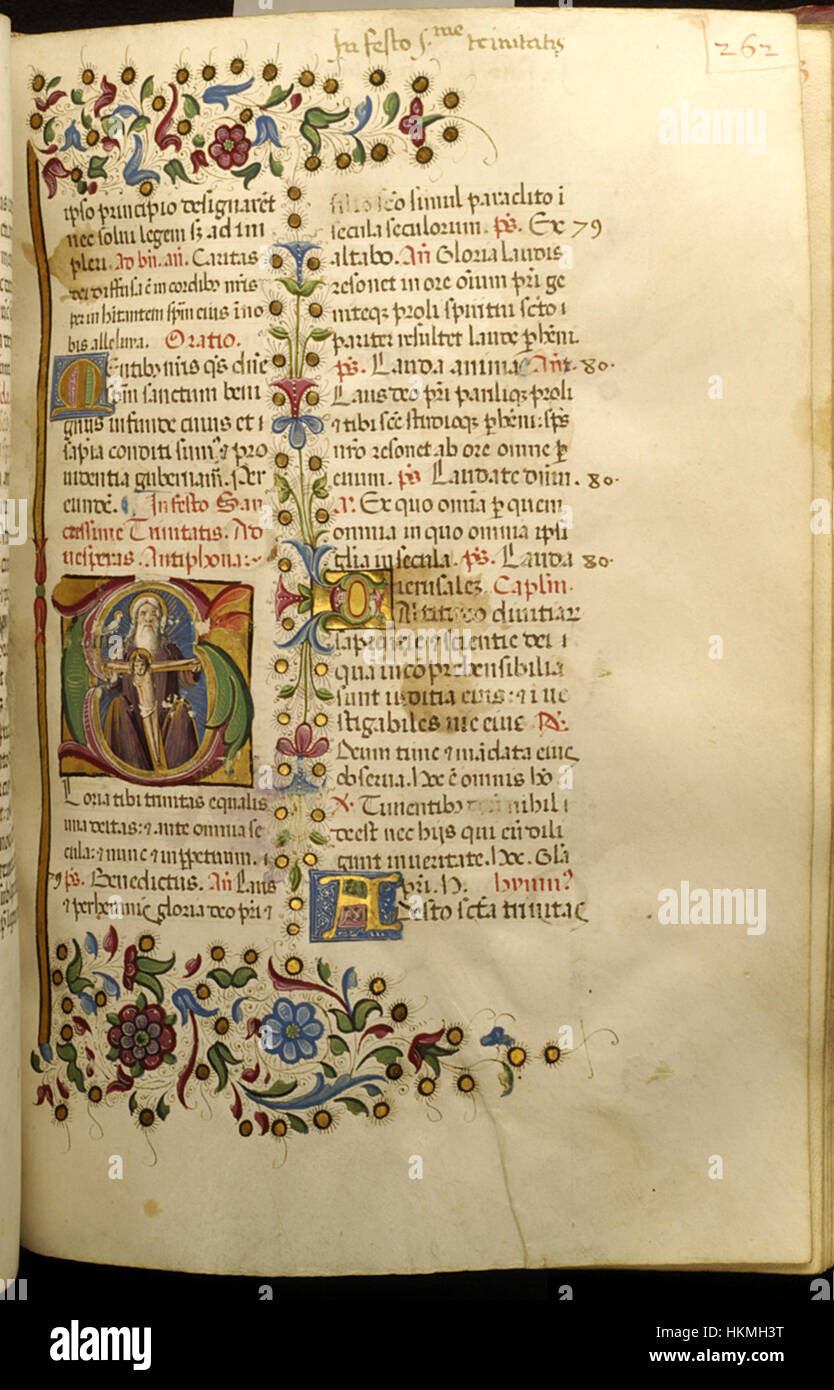 A medieval illuminated manuscript leaf from a breviary by Benedetto ...