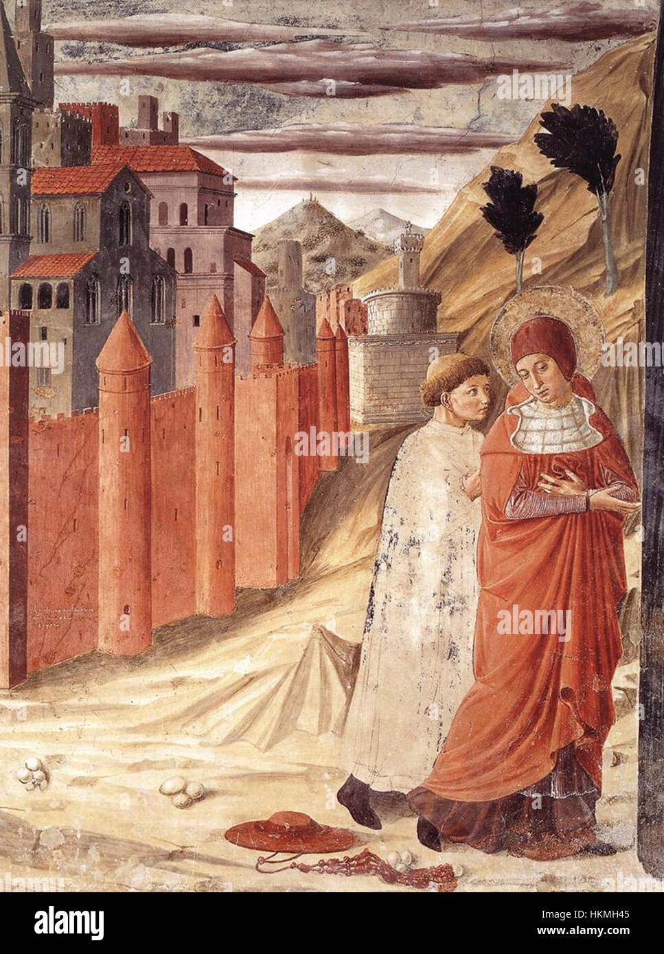 Benozzo Gozzoli's painting 'The Departure of St. Jerome from Antioch ...
