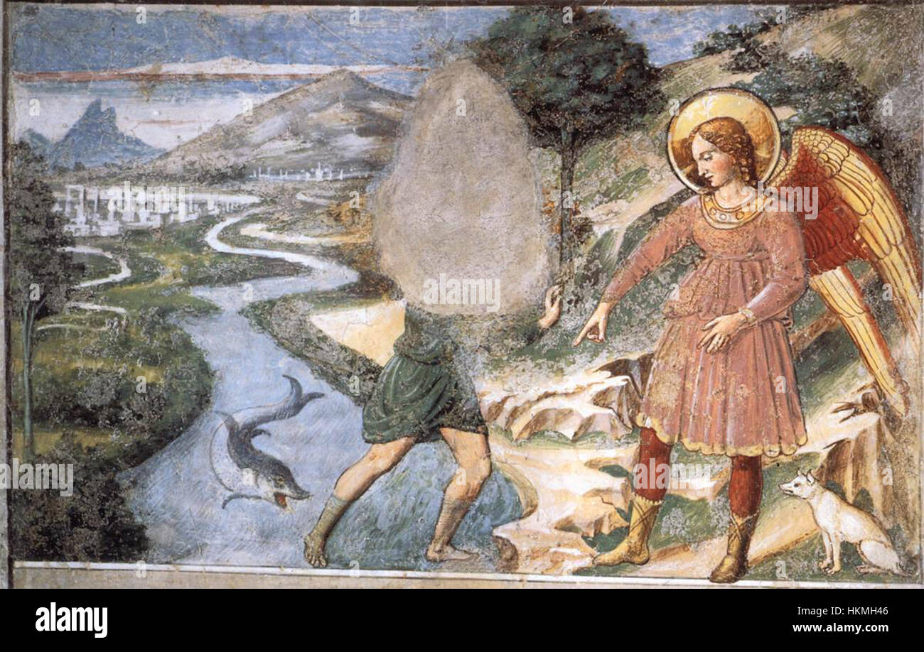 Benozzo Gozzoli’s 'Tobias and the Fish' is a Renaissance painting that ...