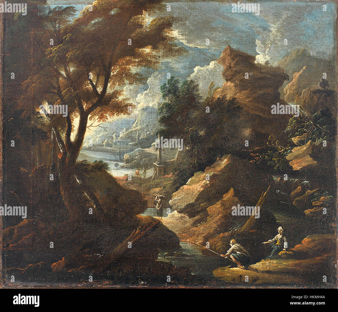 This landscape painting attributed to Beich showcases the serene beauty ...