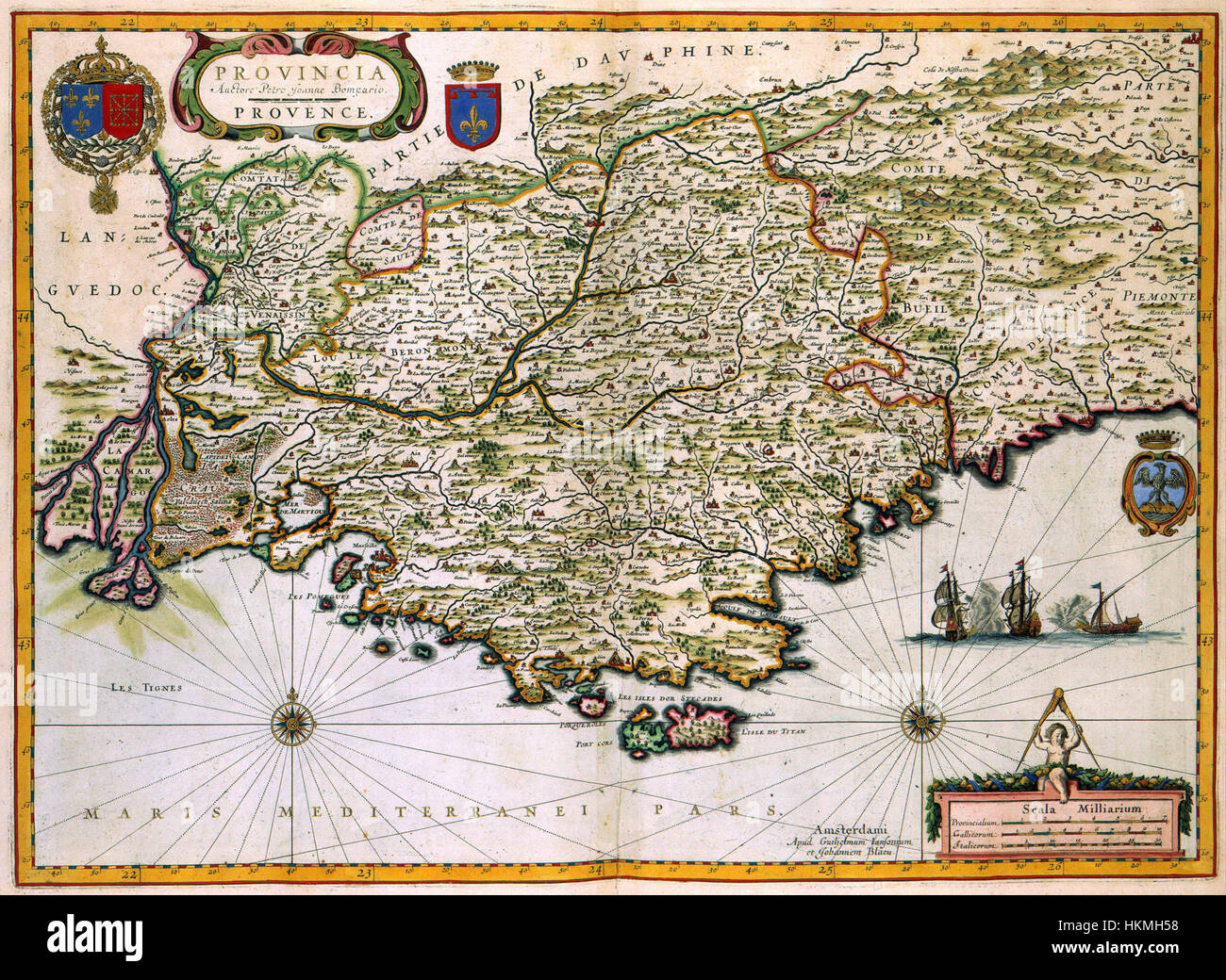 This map from the Atlas Van der Hagen series depicts the Provence ...