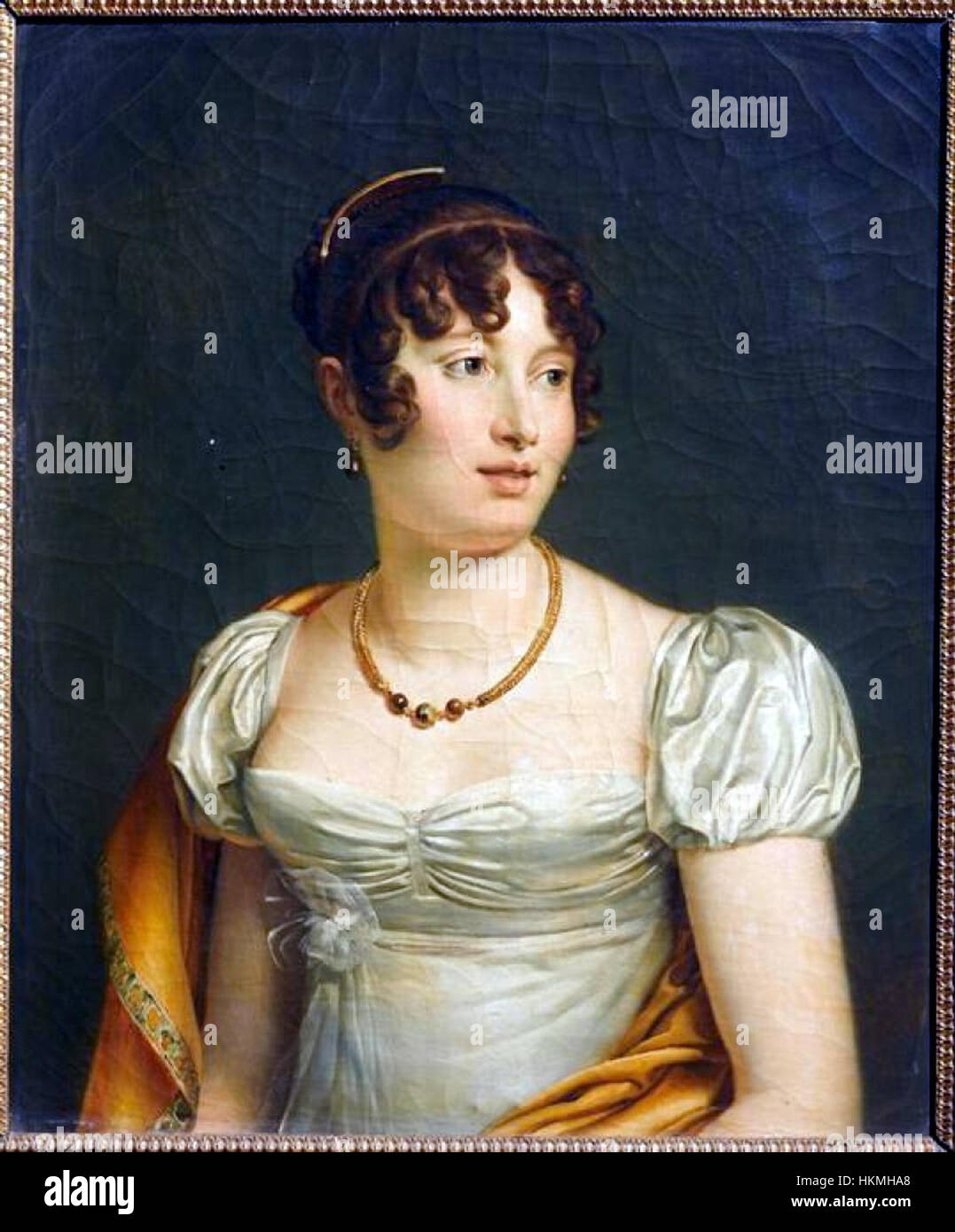 The portrait of Caroline Murat captures the elegant and regal nature of ...