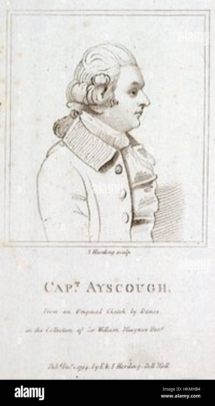 This 18th-century portrait depicts Captain George Edward Ayscough, a ...