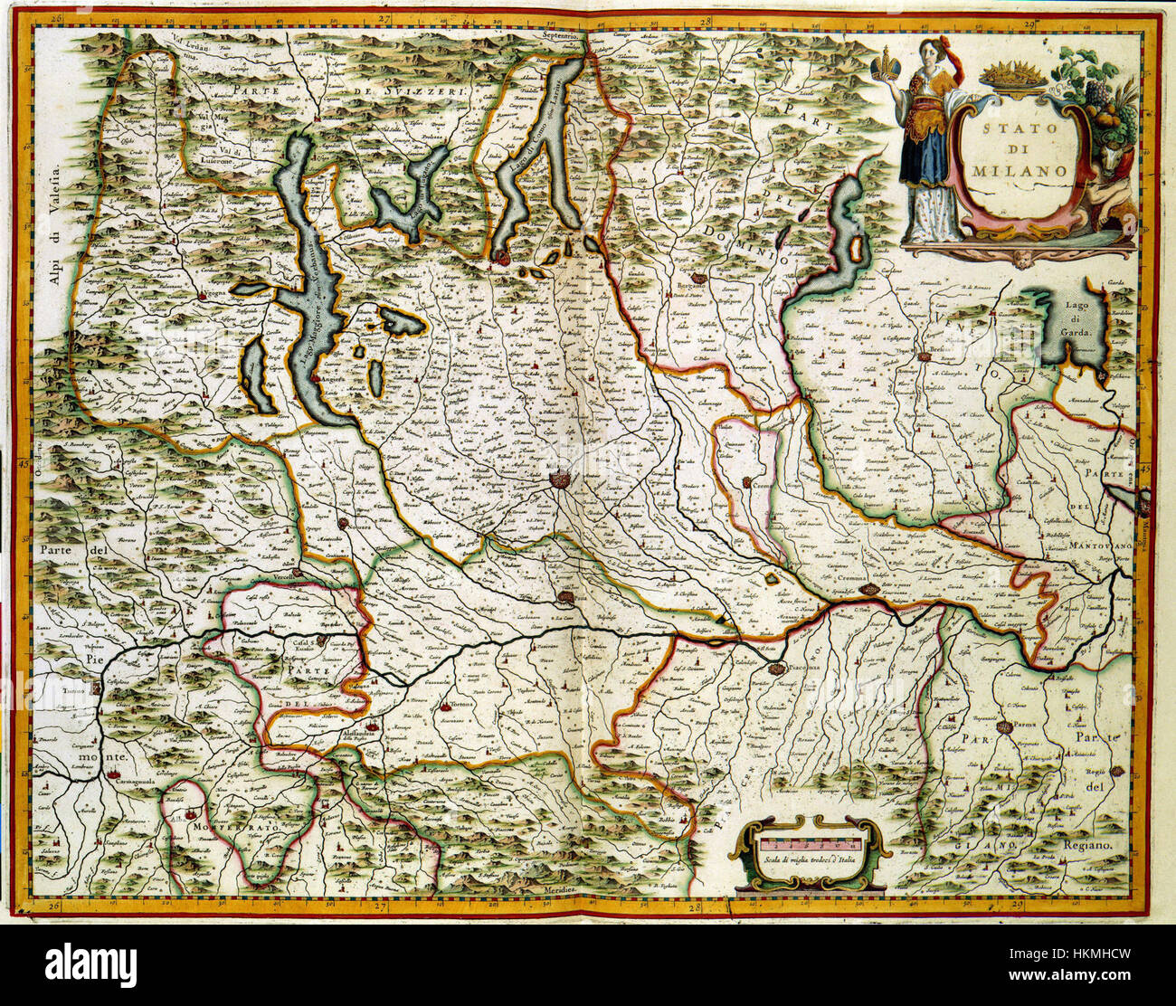 This 17th-century map by Atlas Van der Hagen, titled 'Stato di Milano ...