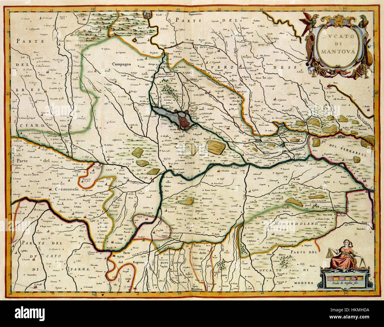 The 'Ducato di Mantova,' illustrated in the Atlas Van der Hagen ...