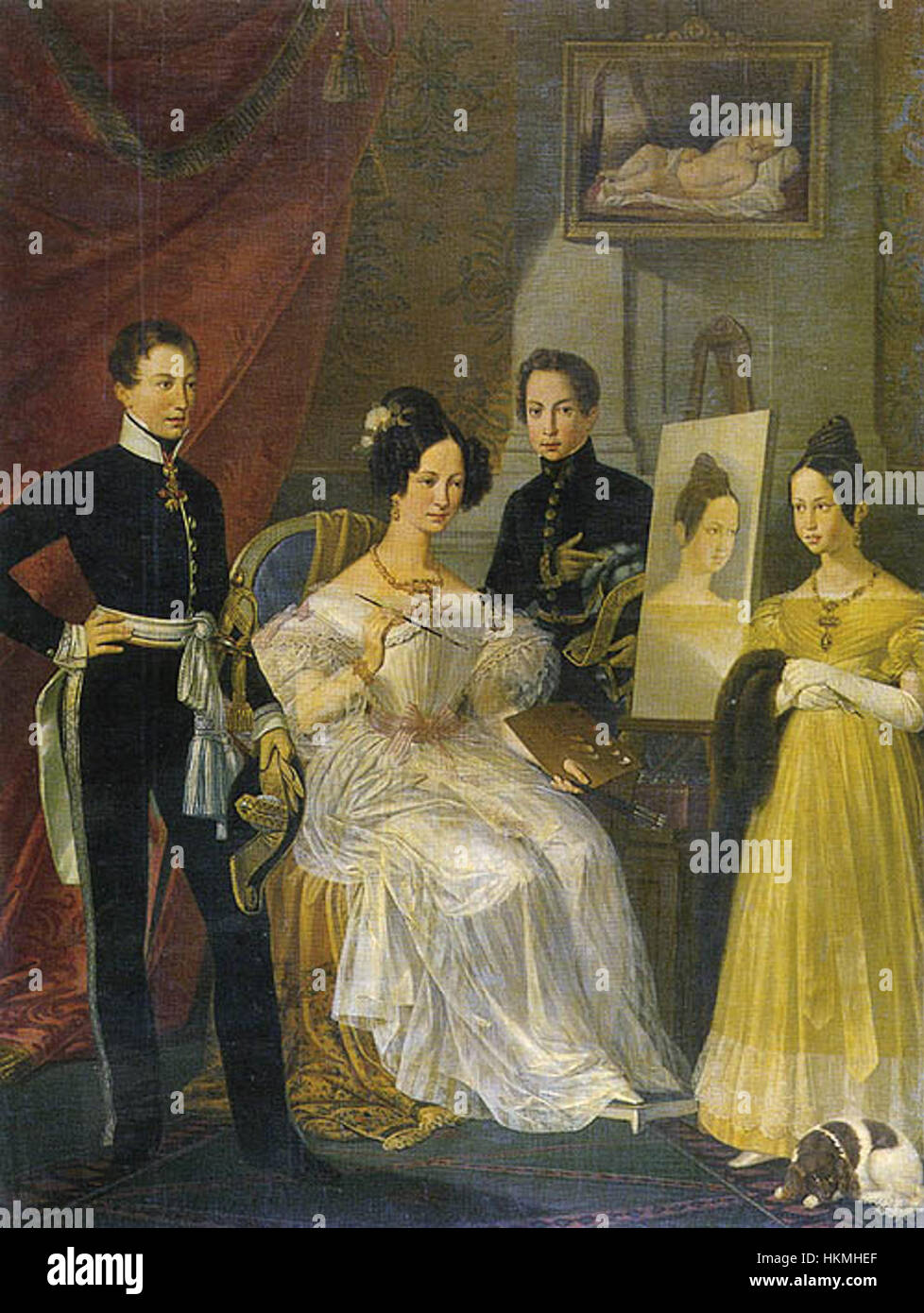 This portrait by Bernardino Rossi from 1836 depicts the children of ...