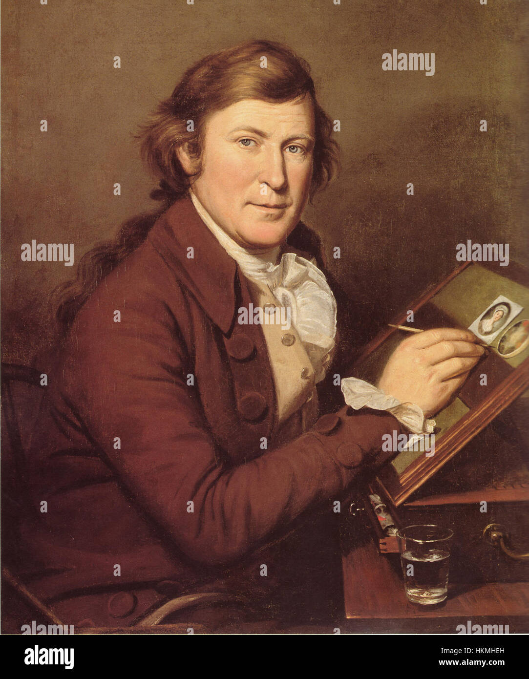 This miniature portrait painting by James Peale depicts Charles Willson ...