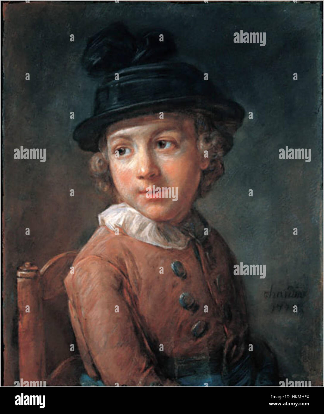 Jean-Baptiste Simeon Chardin - portrait of a child Stock Photo - Alamy