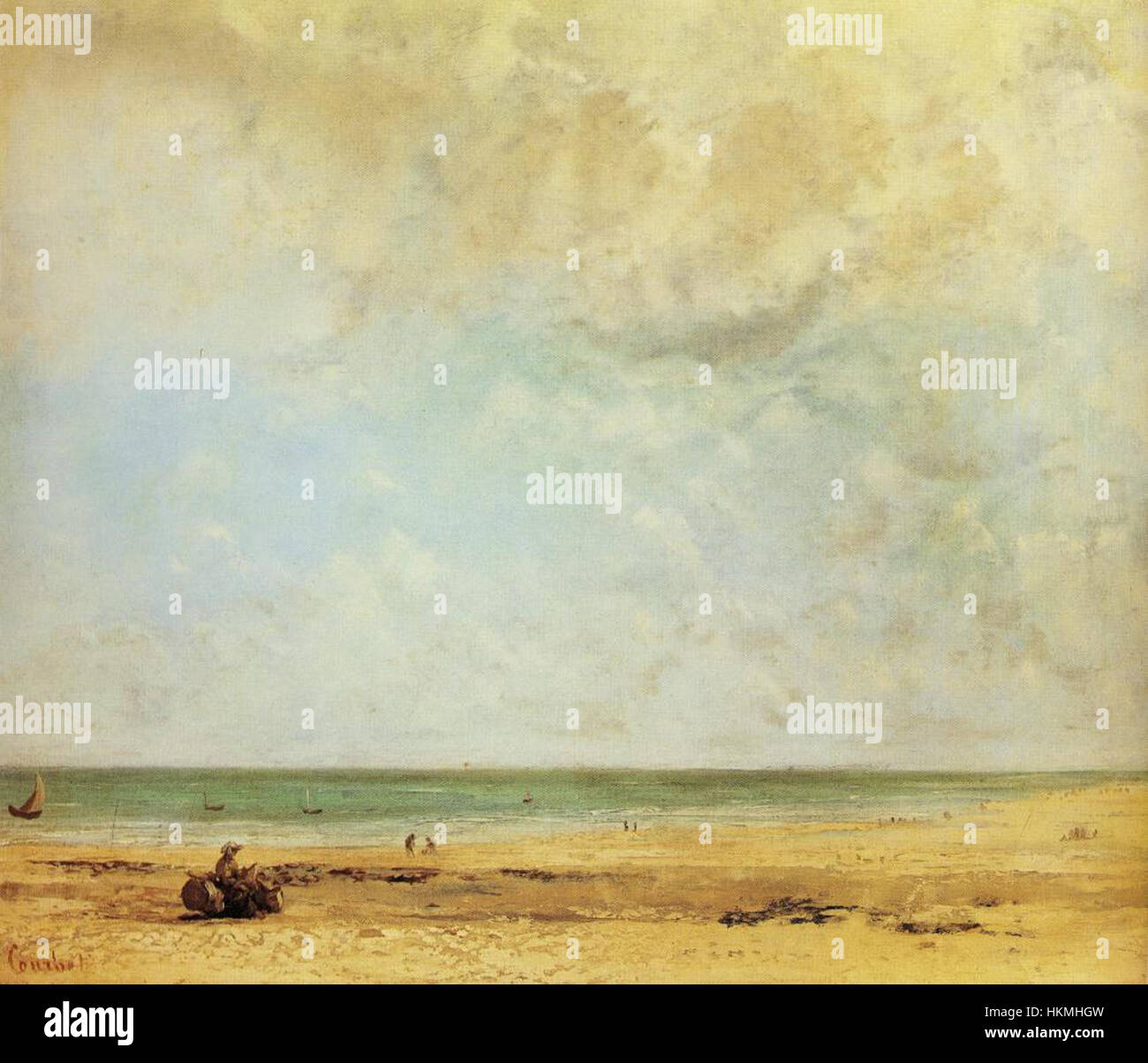 A painting by Gustave Courbet, a leading figure in the French Realist ...