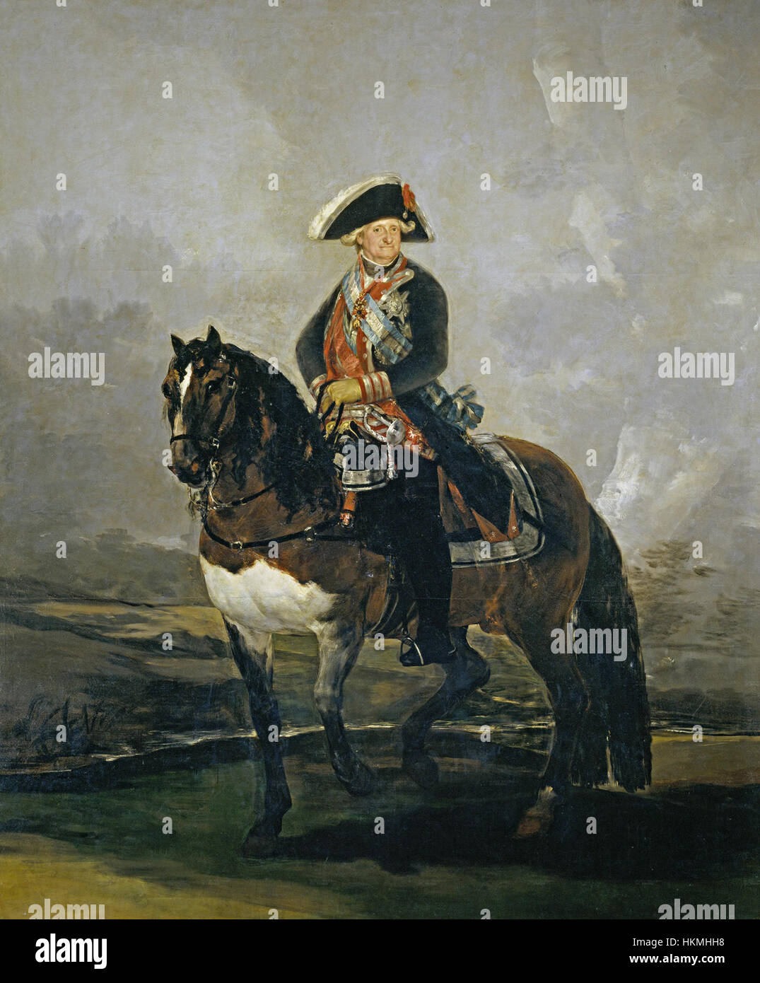 This 18th-century oil painting portrays King Carlos IV of Spain on ...