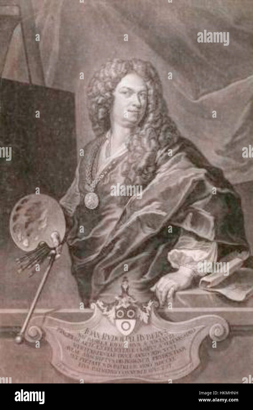 The self-portrait by File-Huber, painted in 1710, captures the artist ...