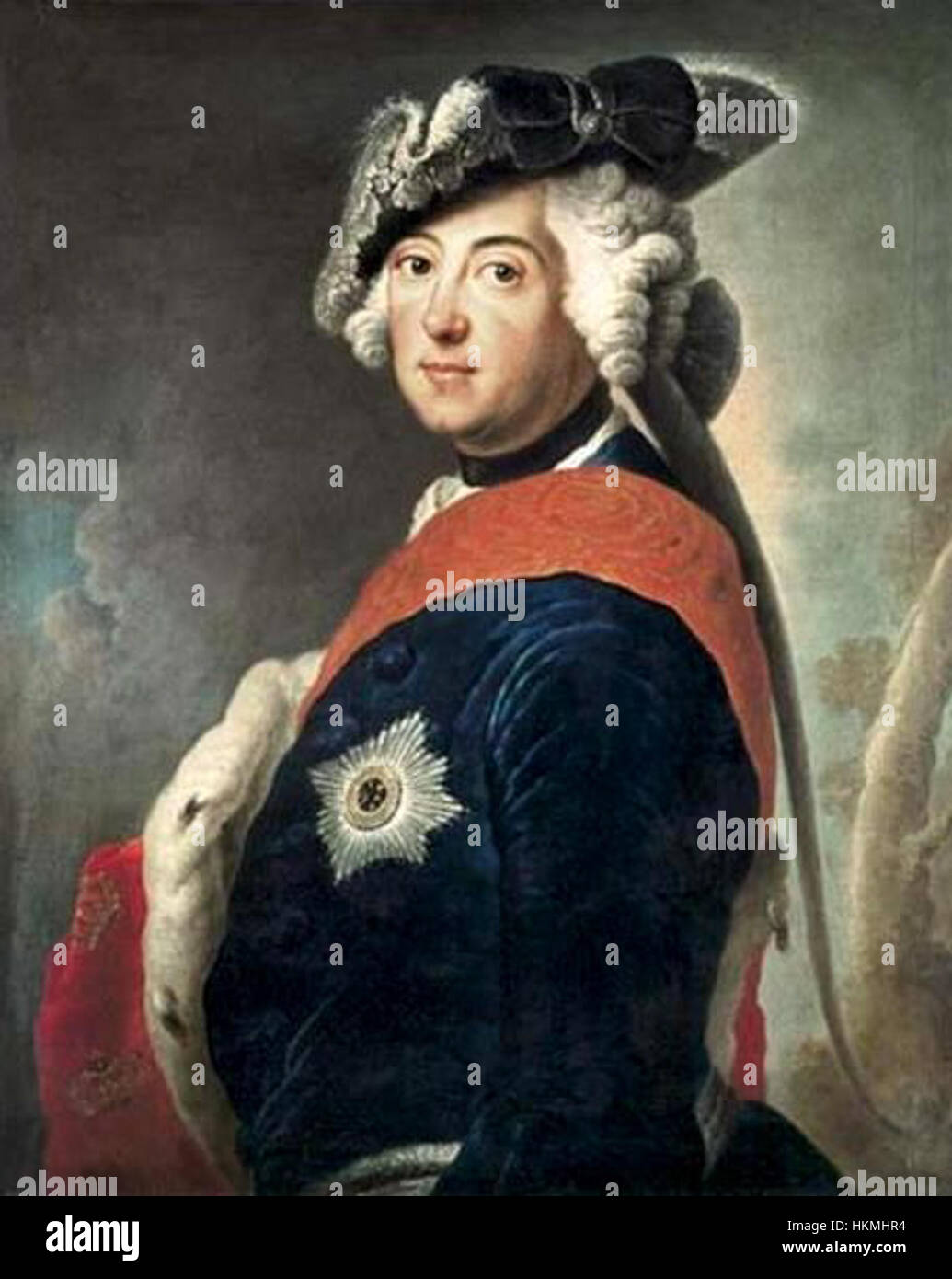 This oil painting of Frederick II of Prussia depicts the king known for ...