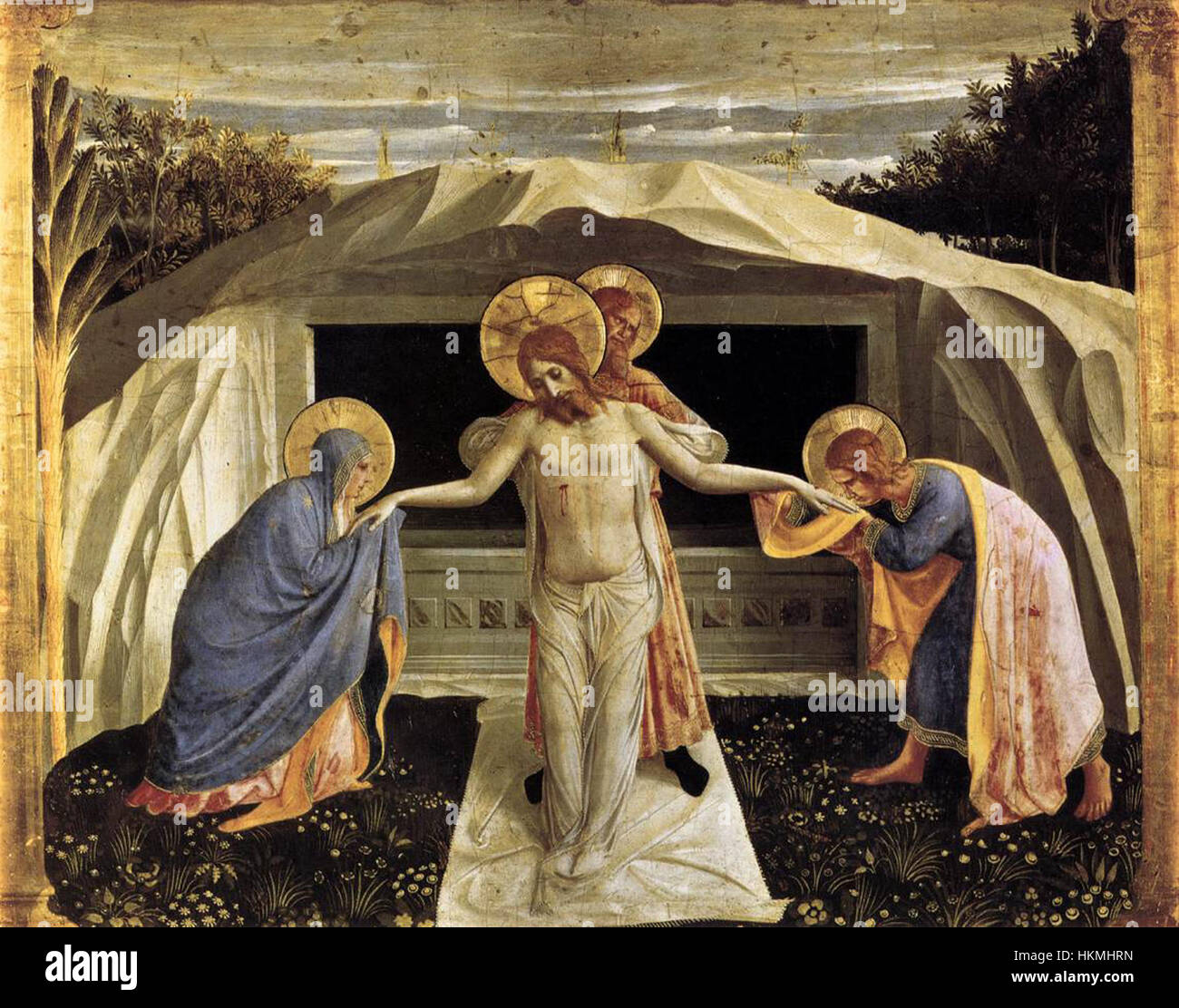 'Entombment' by Fra Angelico is a famous fresco depicting the burial of ...